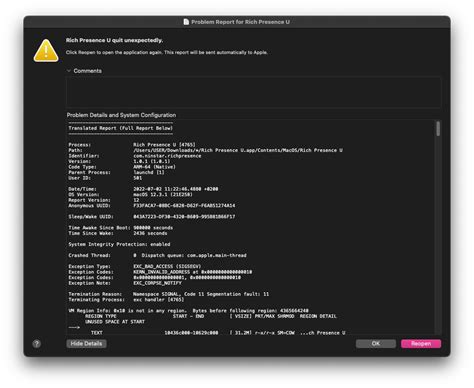 Macos Binary Broken · Issue 16 · Ninstarrich Presence U · Github