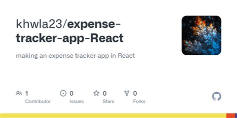 GitHub Khwla Expense Tracker App React Making An Expense Tracker App In React