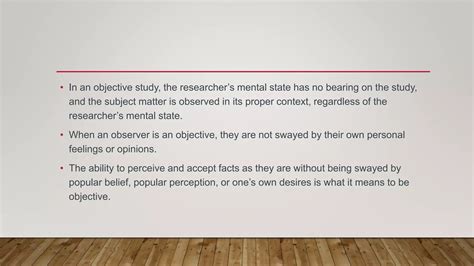 Objectivity And Subjectivitypptx