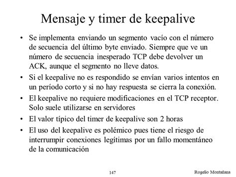 Curso de Redes Telemáticas Videotutorial Timer de Keepalive de TCP