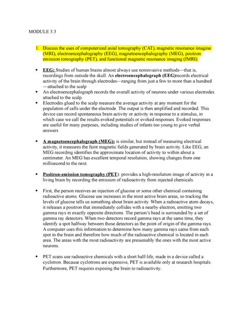 Module 3 Psyc 402 Biological Psychology Instructor Darren Scarlett Module 3 Discuss The