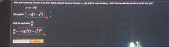 Answered Write The Composite Function In The Form F G X Identify