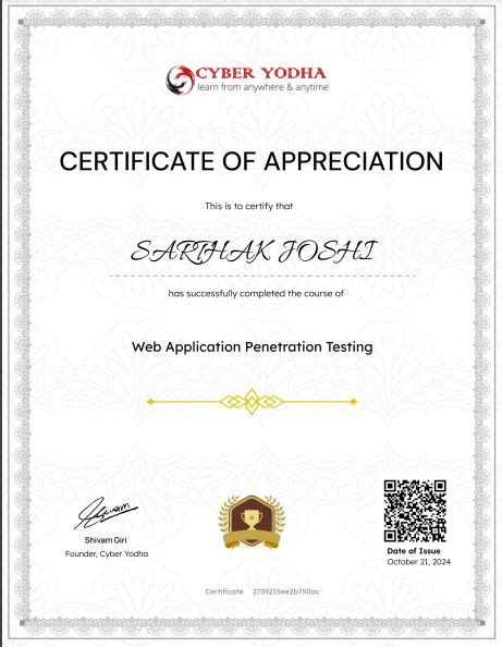 sarthak joshi on linkedin cybersecurity penetrationtesting