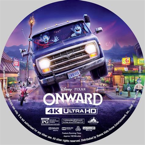 Onward 2020 R1 Custom 4K Blu Ray Label DVDcover