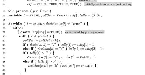 modeling a read write version of texel an asynchronous consensus algorithm without rounds