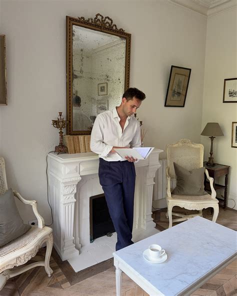 White Linen Shirt With Navy Trousers Hockerty