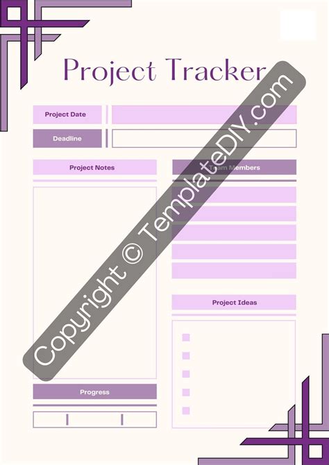 Project Tracker Template Printable In PDF Word Excel Template Printable Tracker Templates