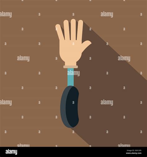 Prosthesis Hand Icon Flat Style Stock Vector Image And Art Alamy