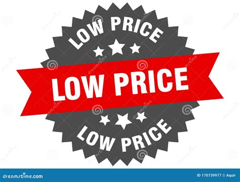 Low Price Sign Low Price Circular Band Label Low Price Sticker Stock