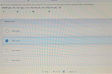 Solved Vhich Of The Following Bases Can Deprotonate