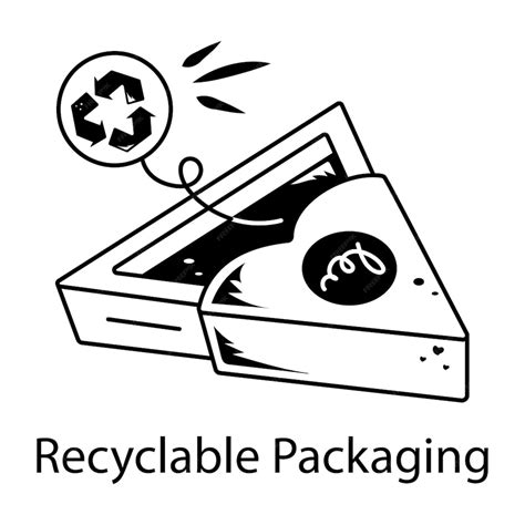 Un Dibujo En Blanco Y Negro De Un Paquete De Reciclaje Con Una Etiqueta