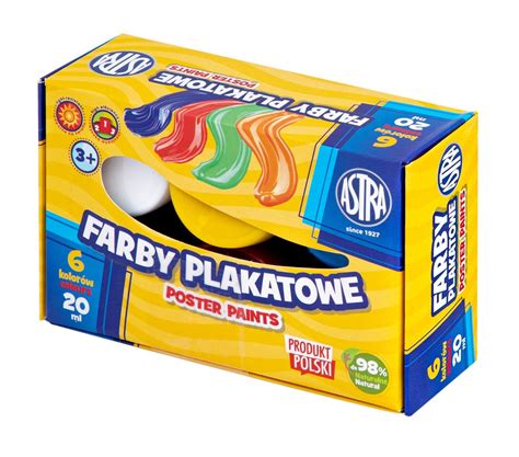 Farby Plakatowe Szkolne Astra Kolor W Ml Astra Sklep Empik