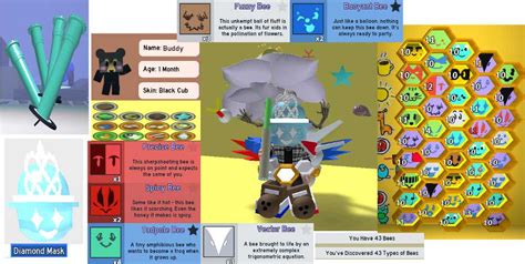SALE Bee Swarm Simulator 43 Bees 8 Event Bees 14 Mythic Bees