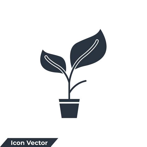 Organic Icon Logo Vector Illustration Plant Symbol Template For