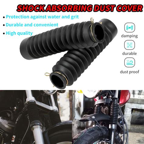 Pinph Rubber Boots Motorcycle Front Shock Cover Front Fork Cover 1 Pair