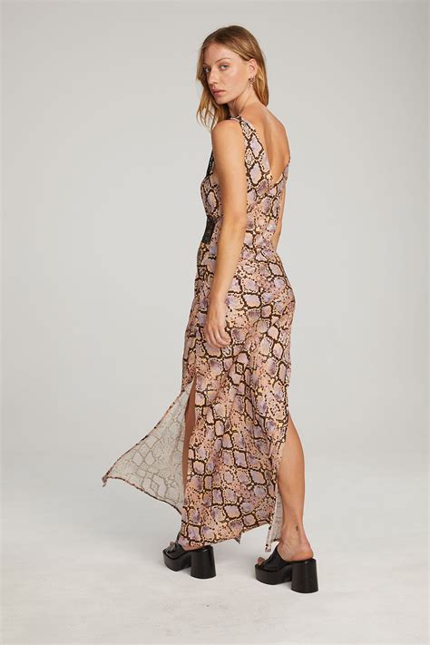 Belle Python Print Maxi Dress Chaser