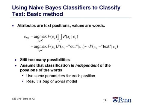 Naïve Bayes For Text Classification Spam Detection Cis