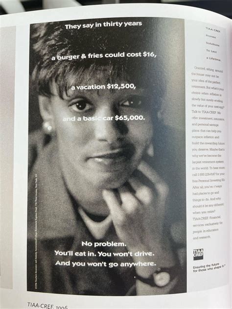 1996 Magazine Ad From Tiaa Cref Predicting Inflation In Following 30