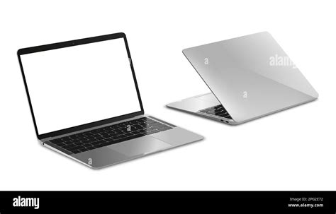 Laptop Mock Up With Transparent Screen Vector Illustration Stock Vector Image Art Alamy