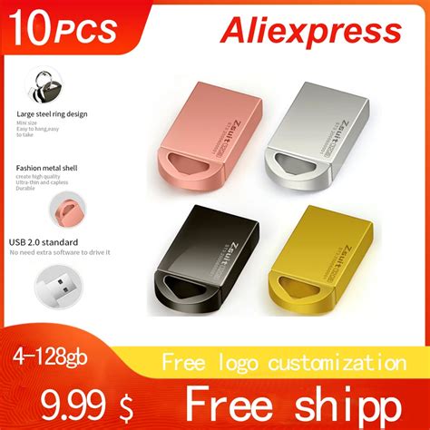 Unidad Flash USB De Alta Velocidad Pendrive De Metal De 4GB 8GB