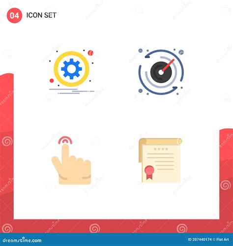 4 Creatieve Pictogrammen Moderne Tekens En Symbolen Van