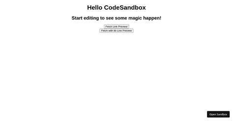 React Link Preview Examples Codesandbox