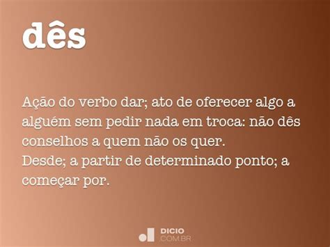 Dês Dicio Dicionário Online de Português