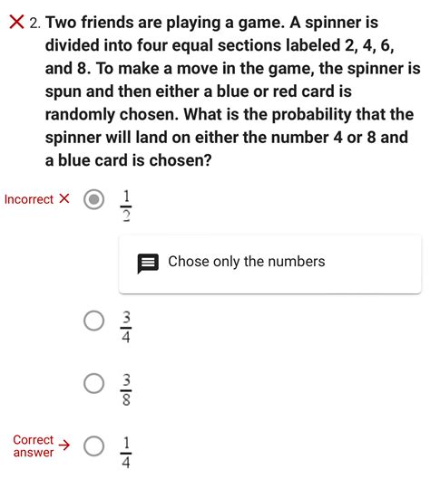 Solved Two Friends Are Playing A Game A Spinner Is Divided Into Four Equal Sections