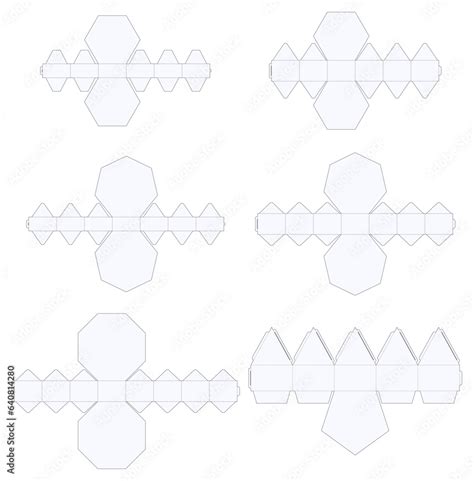 Editable Collection Foldable Box Die Cut Cube Template Blueprint Layout With Cutting And Scoring