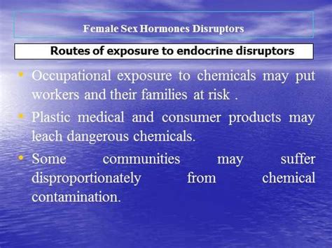 Female Sex Hormone Disruptors