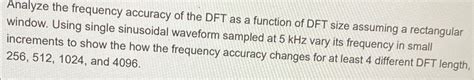 Analyze The Frequency Accuracy Of The Dft As A Chegg
