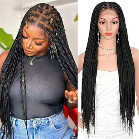 Sedittyhair Braided Wigs For Black Women Double Full Lace Knotless Box Short Bob