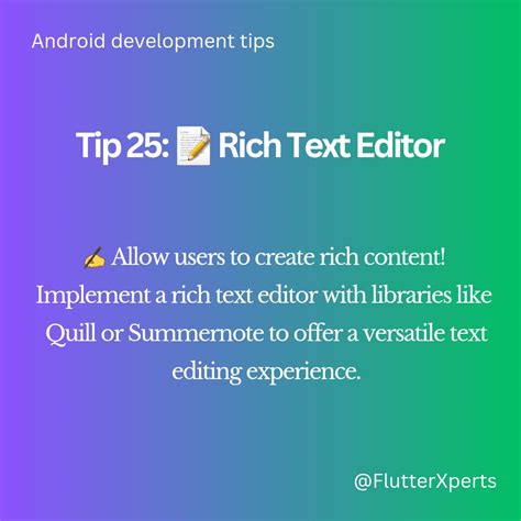 Flutter Xperts On Linkedin Androiddevtips Richtexteditor Texteditor Appdevelopment