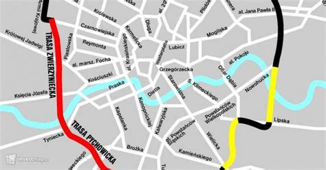 Kraków Trasa Zwierzyniecka TUNEL Trasa Pychowicka Trasa Łagiewnicka Obwodnica Miasta