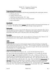Lab Matrix Determinant Pdf EMAE Computers In Engineering Lab Matrix