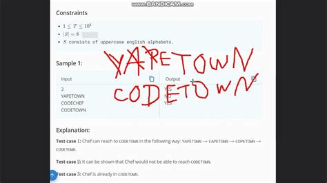 Reach Codetown Codeto Codechef Starters 111 Full Solution Youtube