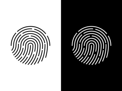 Premium Vector Finger Print Fingerprint Lock Secure Security Logo Vector Icon Illustration