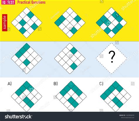 Iq Test Intelligence Questions Shape Completion Stock Vector Royalty Free