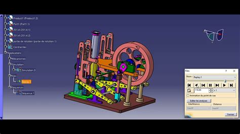 Modeling And Kinematic Simulation Of An Steam Engine With CATIA V5