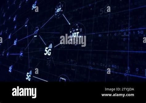 Modern Concept Of 5g Iot Mobile Communications Internet Of Things Digital Wireless Network