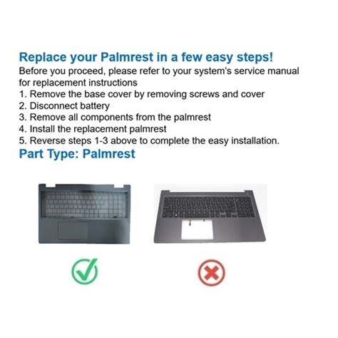 Dell Palmrest Assembly With 83 Keys With Touchpad Cable Keyboard