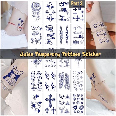 [malaysia Stock]juice Temporary Tattoos Sticker Waterproof Letters Love
