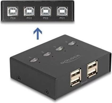 Delock Usb 2 0 Switch Für 4 Pc An 4 Geräte Kaufen Bei Digitec