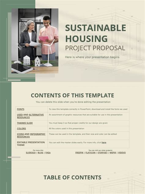 Sustainable Housing Project Proposal By Slidesgo Pdf Customer Relationship Management Sales