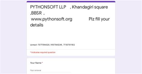 pythonsoft llp khandagiri square bbsr summer