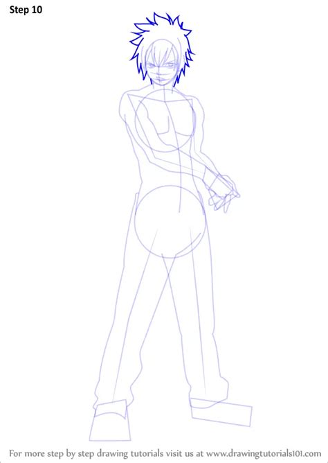 How To Draw Gray Fullbuster From Fairy Tail Fairy Tail Step By Step