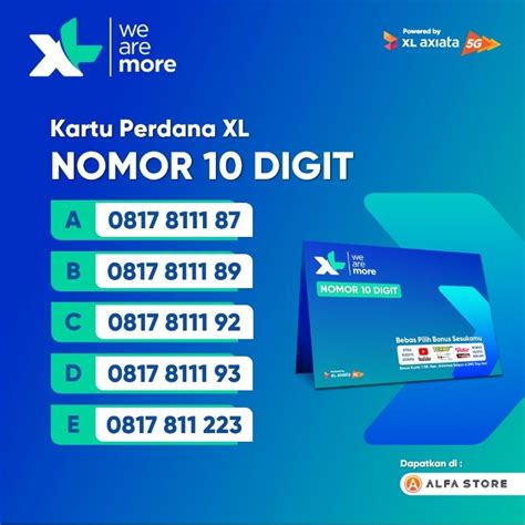 Jual Nomor Cantik Xl 10 Digit Shopee Indonesia