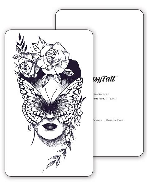 Butterfly Woman Semi Permanent Tattoo Easytatt™