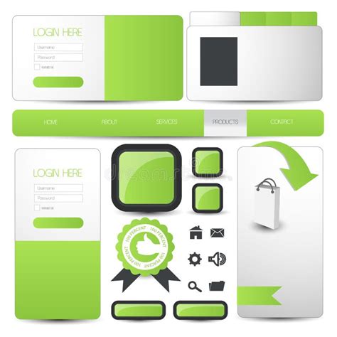 Web User Interface Elements Stock Vector Illustration Of Header Chat 50453402