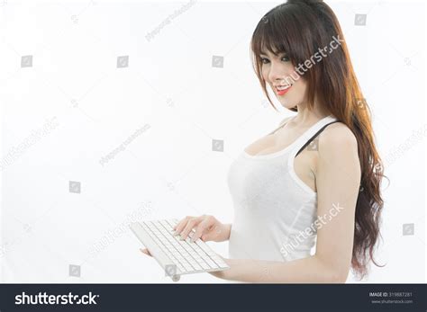 Sexy Asian Woman Keyboard Stock Photo Shutterstock